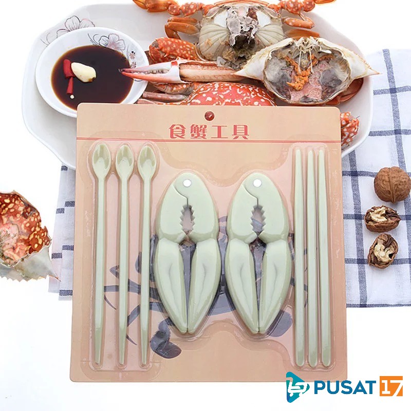 Jual ALAT PENJEPIT CANGKANG KEPITING SET / TANG CAPIT KEPITING 8 IN 1 ...
