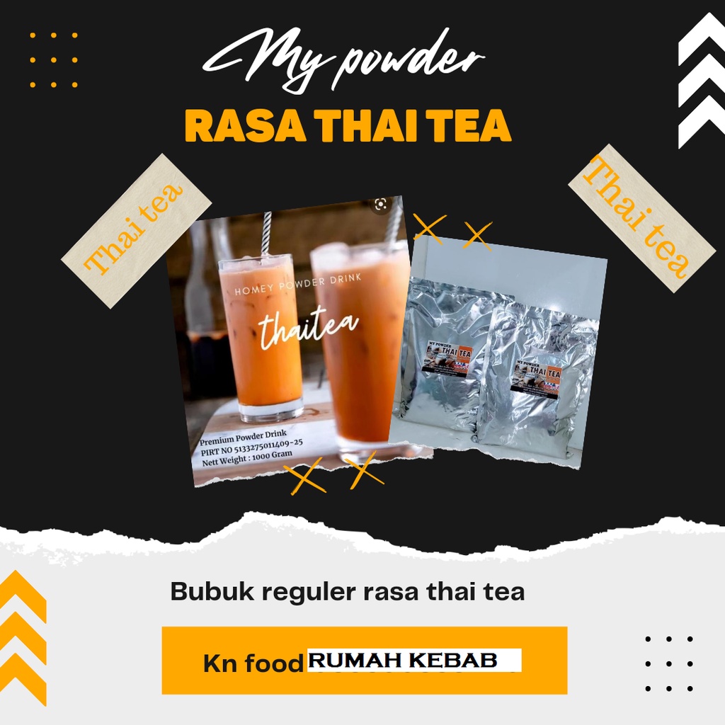 Jual Powder Thai Tea 1000 gram - Bubuk Thai Tea - Thai Tea Teh Thailand ...