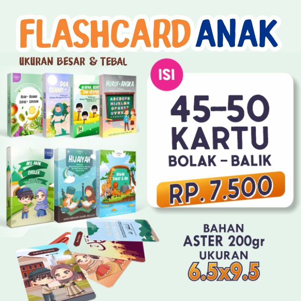 Jual FLASH CARD ANAK | ISI 45-50 KARTU | GROSIR FLASHCARD TERMURAH ...