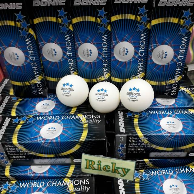 Jual BOLA PINGPONG DONIC 40+ / 3 STAR WHITE ISI 3 - BOLA TENIS MEJA DONIC 40+ 3STAR / ORIGINAL ...
