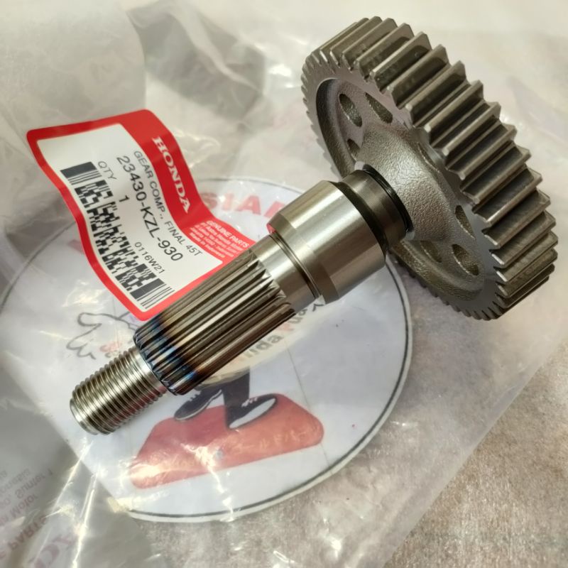 Jual 23430-KZL-930 GEAR COMP FINAL 45T As roda belakang Beat Vario ...