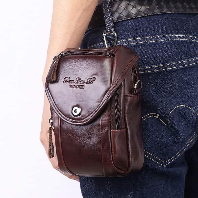 Jual Tas Selempang Kulit Multifungsi X0190 Tas Hp Dompet Hp Diikat Pinggang Tas Pria Tas Kulit ...