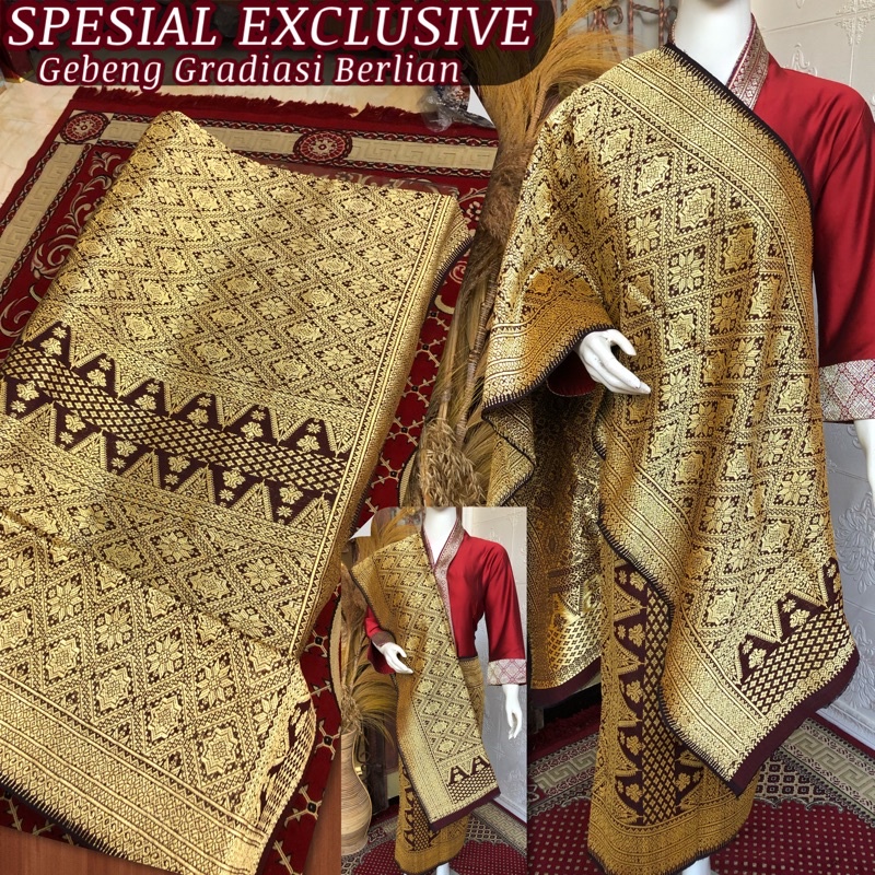 Jual SUPER MEWAH Exclusive Songket Lepus Berlian Gradiasi ORI Grade A TERLARIS Songket Tenun ...