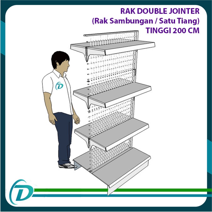 Jual Rak Minimarket Standar Double - Rak Island Gondola - Rak Dua Sisi ...