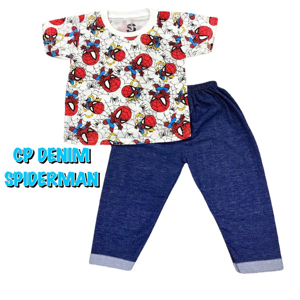 Jual 3S YEYA - BAJU SETELAN CP DENIM FASHION OBLONG ANAK LAKI-LAKI/COWOK BAHAN KAOS KATUN HERO ...