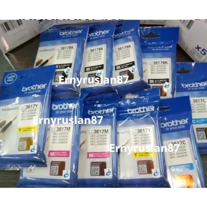 Jual Tinta Brother LC3617 Original MFC J3530 B C M Y LC 3617 Resmi ...
