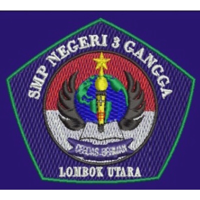 Jual Badge Logo Sekolah SMPN 3 GANGGA (bordir) | Shopee Indonesia
