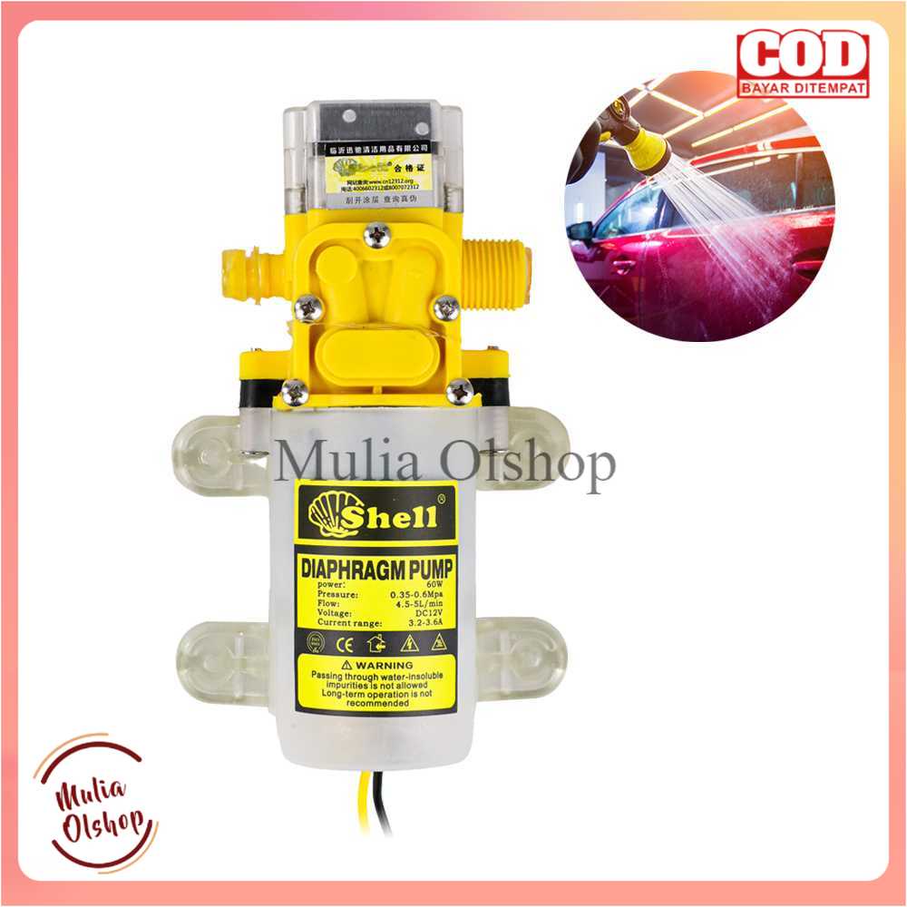 Jual Shell Pompa Air High Pressure Car Washing Water Diaphragm Pump ...
