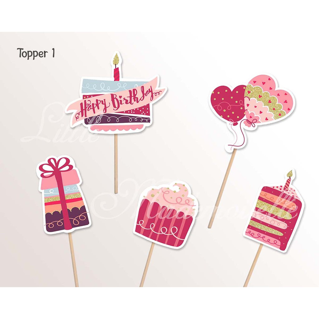 Jual Cupcake Topper Happy Birthday | Shopee Indonesia