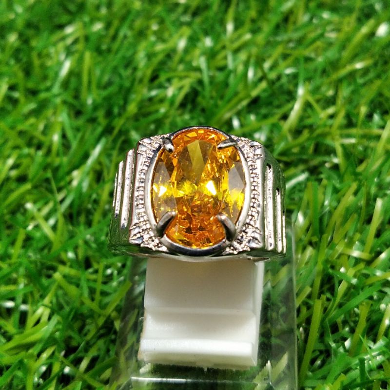 Jual Batu Yellow Citrine Asli batu catam siap Pakai | Shopee Indonesia