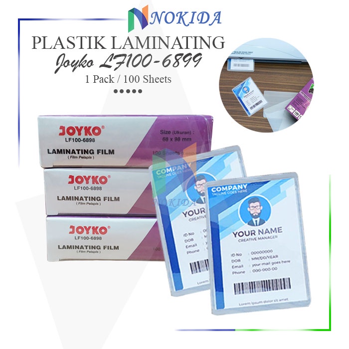 Jual Nokida Plastik Laminating KTP Joyko LF100-6898 [100 Lembar ...