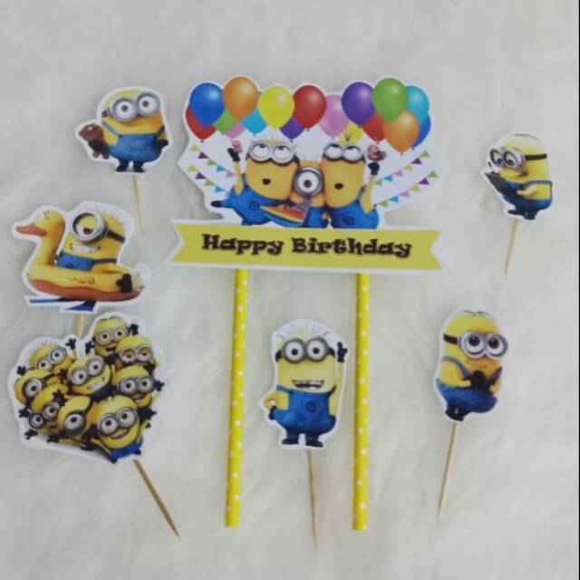 Jual Topper despicable me topper minion topper puding topper happy ...