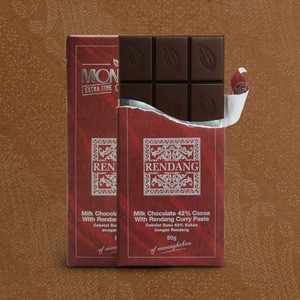 Jual Cokelat Rendang Coklat Chocolate Dark 42% Monggo 80 gram Jogja ...