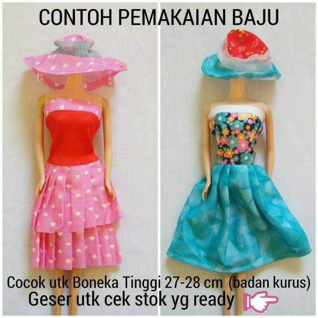 Jual Baju Boneka Cewek Plus Topi Satuan - Mainan Baju Boneka Murah ...