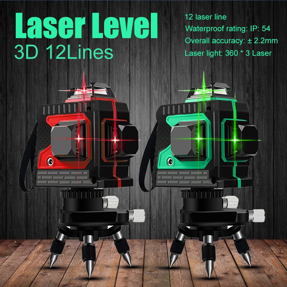 Jual Laser Level Mesin Self Leveling 3D Wall Meter Laser Beam 12 Line ...