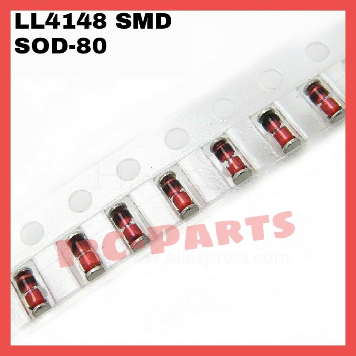 Jual LL4148 1N4148 SMD SOD-80 LL34 0.5A 100V Fast Switching Diode 1206 | Shopee Indonesia