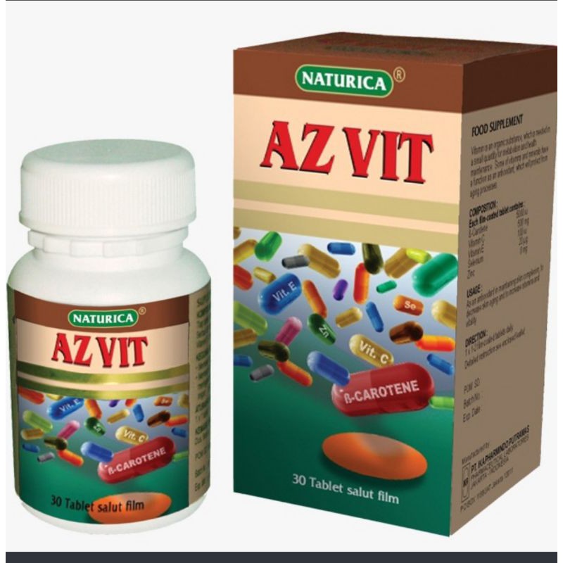 Jual Az Vit Multivitamin (Vit E/VitC/betacarotein/zinc) / Azvit ...