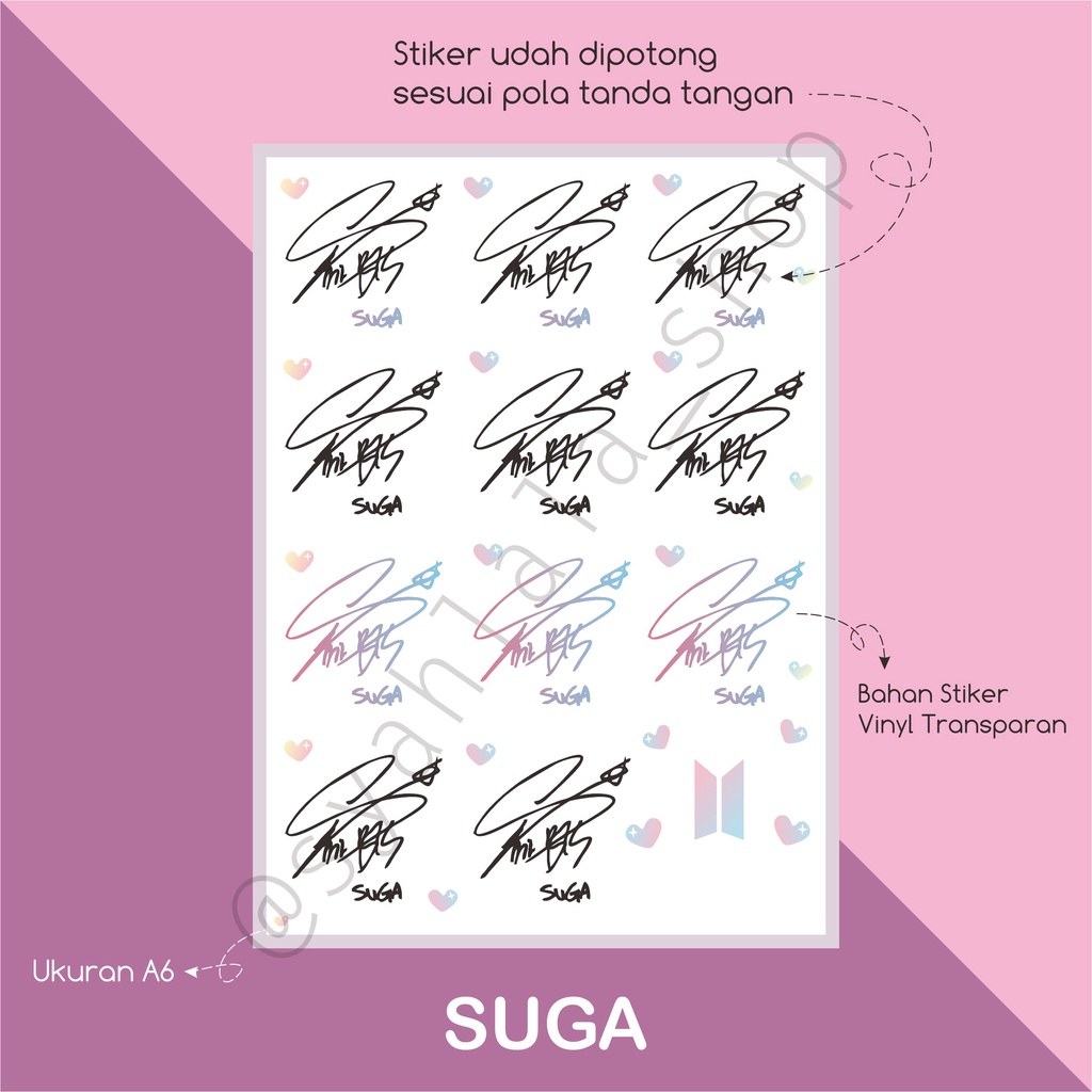 Jual STIKER TANDA TANGAN BANGTAN | Shopee Indonesia