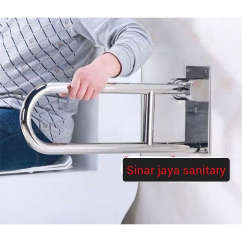Jual Grab bar Disability safety stainless stell/ Pegangan Lansia toilet ...