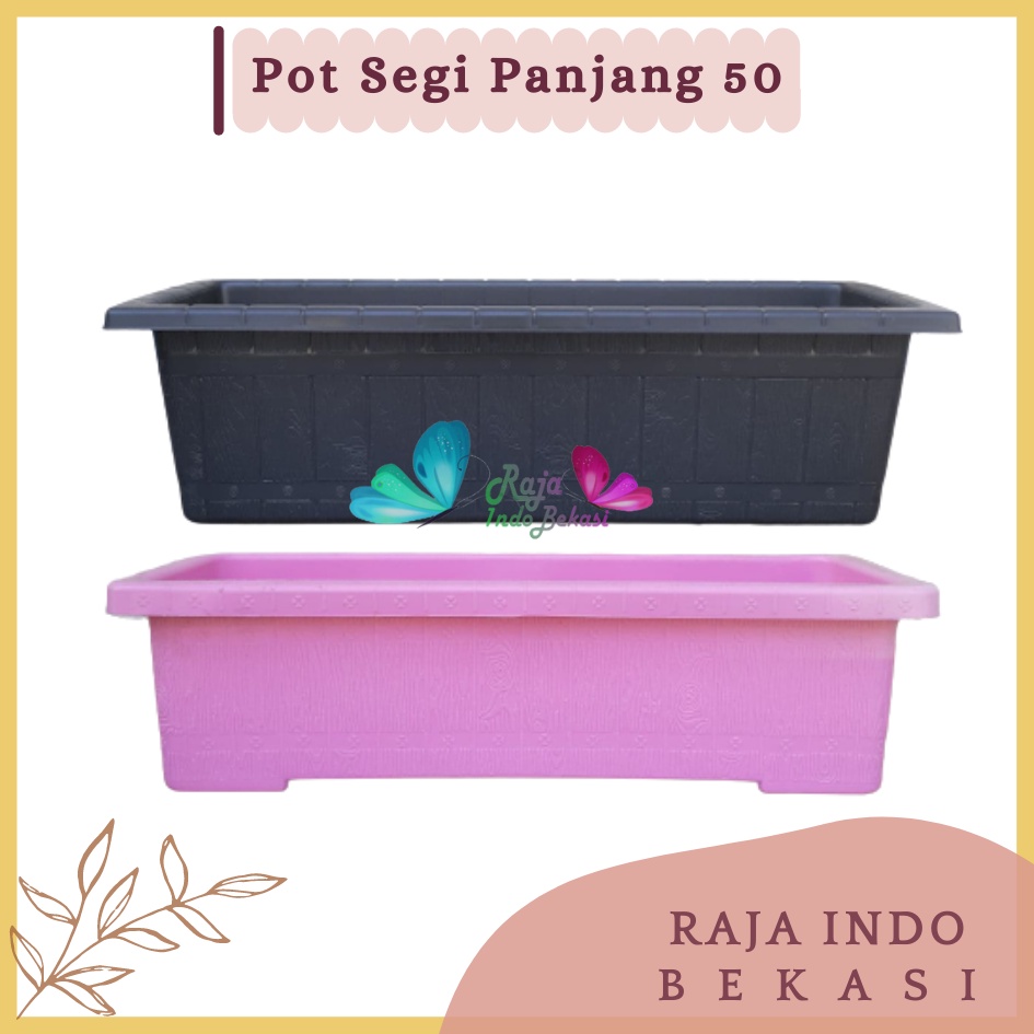Jual Pot Panjang Putih 50cm 70cm 40cm Pot Panjang Hitam Putih Coklat 25 ...