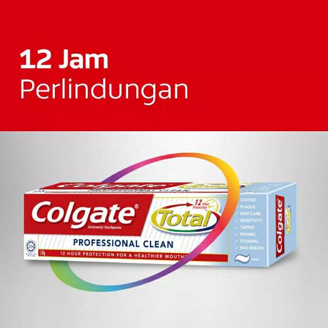 Jual Pasta Gigi Colgate Total Professional Clean Paste Toothpaste/Pasta ...