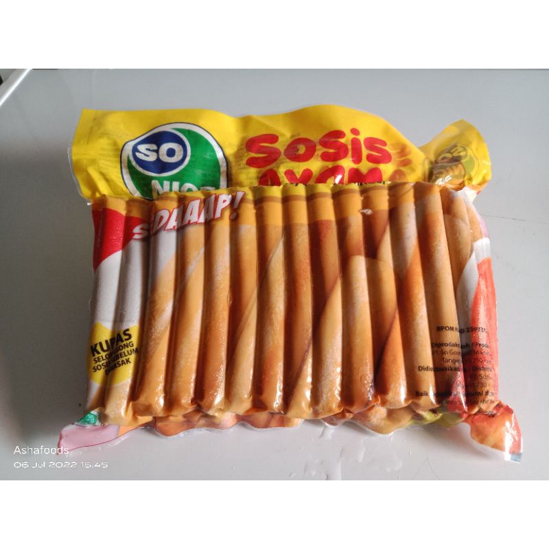Jual SOSIS SO NICE 1KG | SOSIS AYAM | SOSIS SONICE | ASHA FOODS ...
