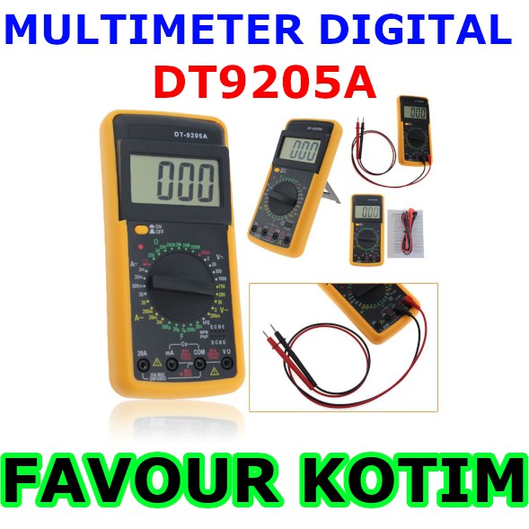 Jual MULTITESTER MULTIMETER AVOMETER DIGITAL DT-9205A DT9205A FVKOTIM ...