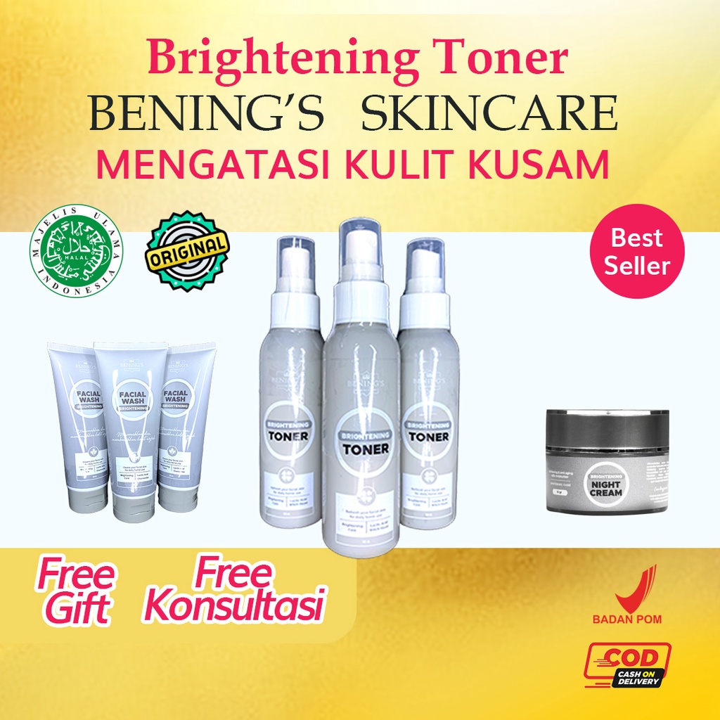Jual Bening Clinik Skincare Dr Oky Pratama Glowing Toner Brightening 100ml Pencerah Wajah Kusam ...