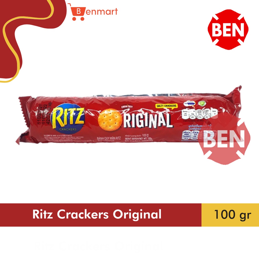 Jual Ritz Crackers Original Roll 100g 100gr 100 g gr Biskuit Asin Salty ...
