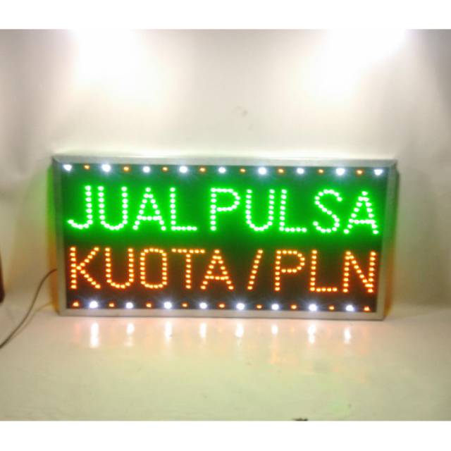 Jual Tulisan lampu led sign outdoor jual pulsa kuota pln new besar ...