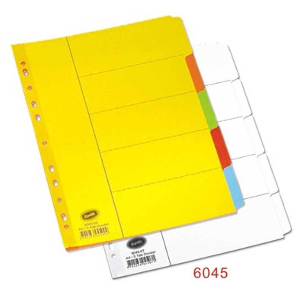 Jual BANTEX DIVIDER PEMBATAS BUKU BINDER A4 ISI 5 LEMBAR COD. 6045 ...