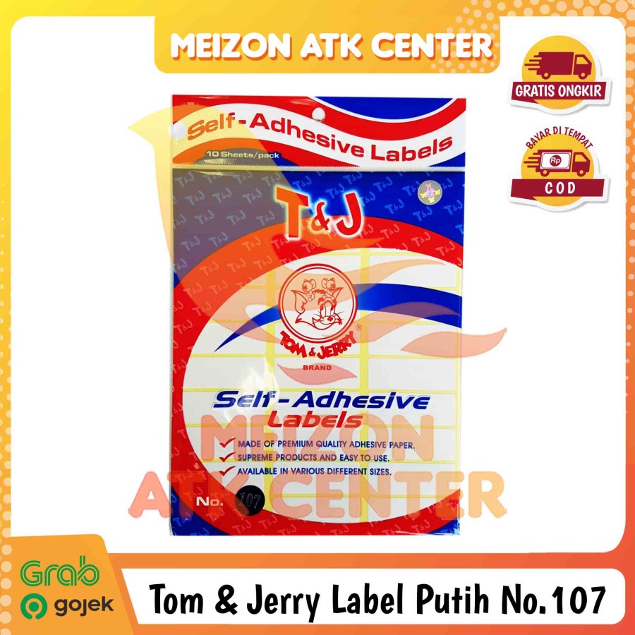 Jual Label Tom and Jerry Kertas Putih Stiker Paper TNJ Tom & Jerry varian 97 - 127 [1 PAD ...