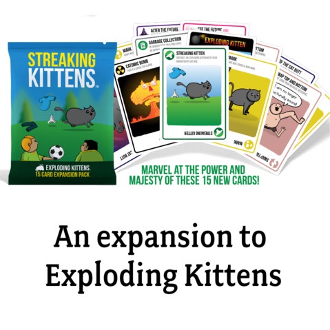 Jual Game-Board- Streaking Kittens (2Nd Expansion To The Exploding Kittens) Card Game -Board ...