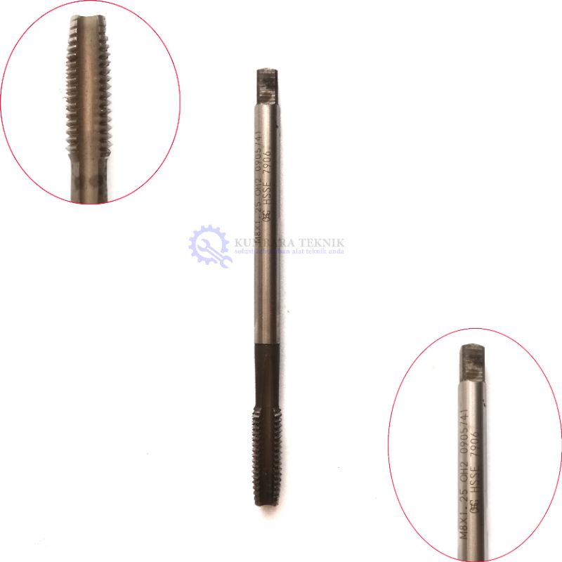 Jual HAND TAP M8 x 1.25 TAP MANUAL DRAT BAUT 12 TAP MESIN M8 x 1.25 OH2 ...