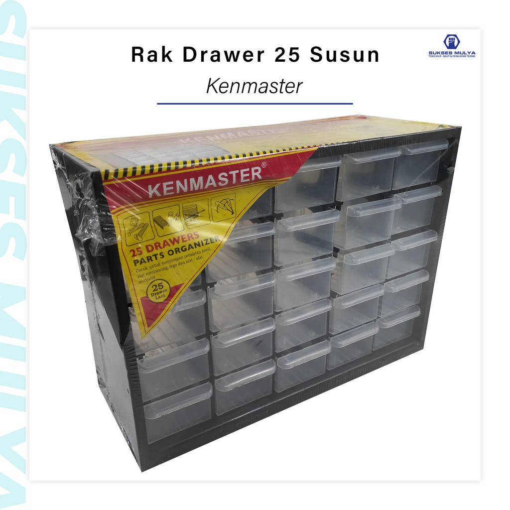Jual Part Organizer 25 Slot Kenmaster Rak Drawer Toolbox Baut Rak Susun ...