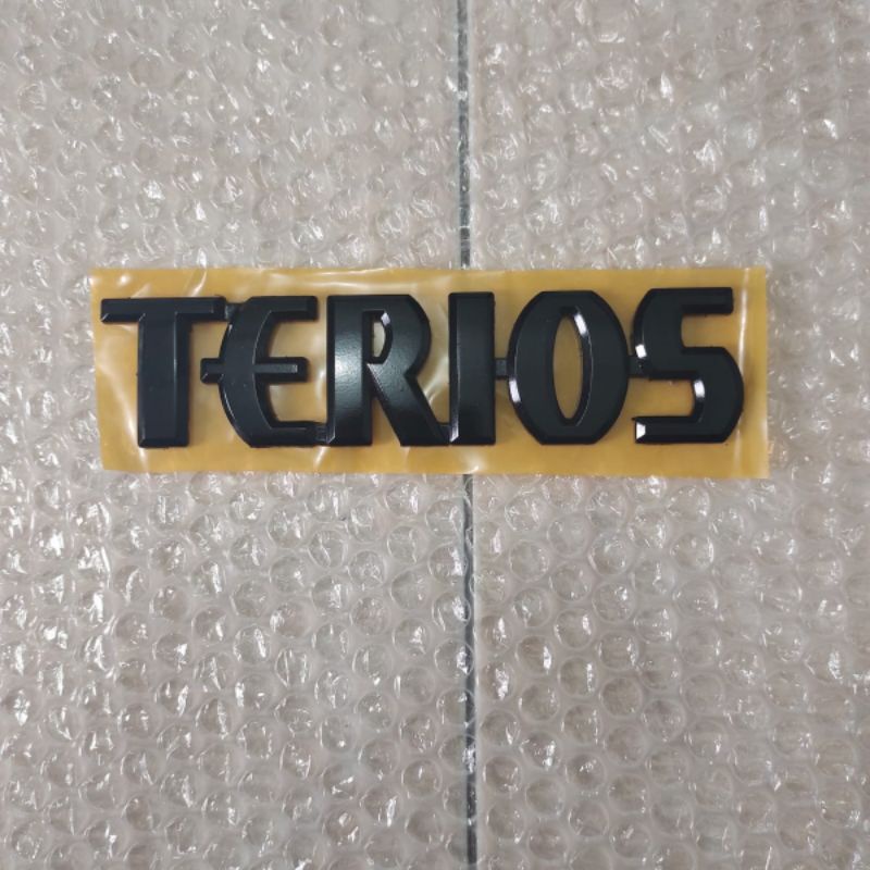 Jual EMBLEM TULISAN TERIOS HITAM DOFF ATAU HITAM GLOSSY | Shopee Indonesia