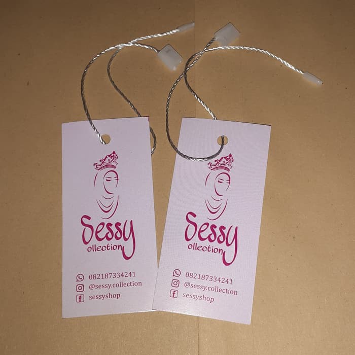 Jual Hangtag Tebal 350 Gram / Hangtag laminasi / Hangtag Pakaian Free ...