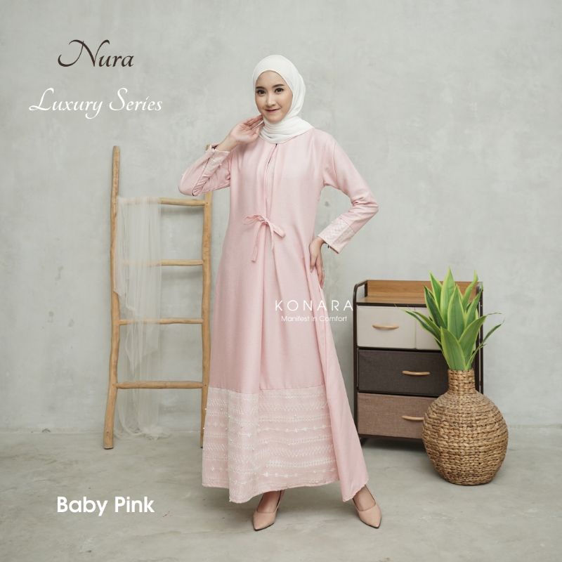 Jual Gamis terbaru NURA by KONARA bahan katun madina gamis burkat tile ...