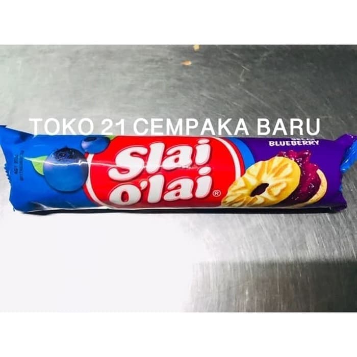 Jual Slai Olai Biskuit Selai BLUEBERRY 128 gram | Slai O'lai Bluberi ...