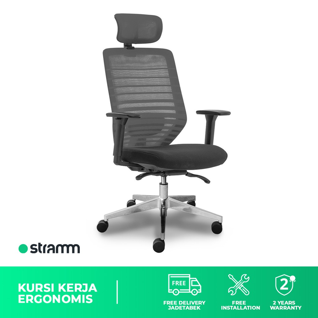 Jual Kursi Kantor Ergonomis Stramm Ramos I with Aluminium Footbase ...