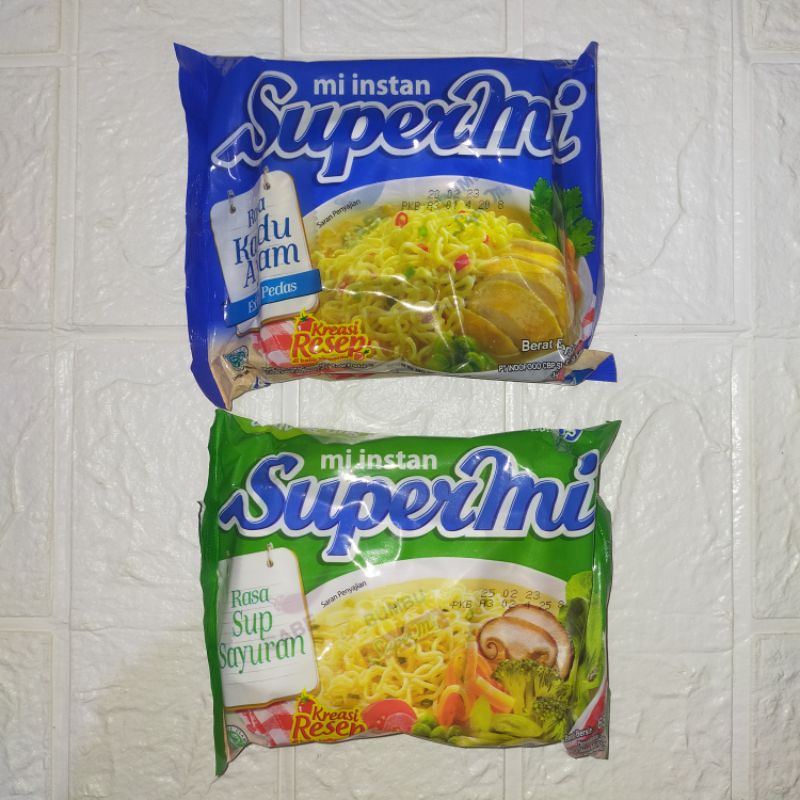 Jual MI INSTAN SUPERMI RASA KALDU AYAM 70g / SUP SAYURAN 65g Warung ...