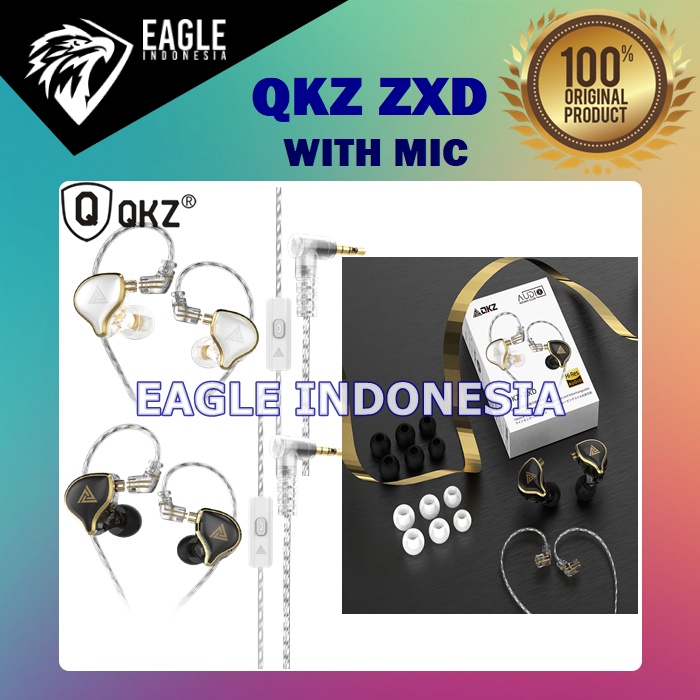 Jual QKZ ZXD 1 Dynamic HiFi Bass Sport IEM Headphones alt ZSN ZEX -WITH MIC | Shopee Indonesia