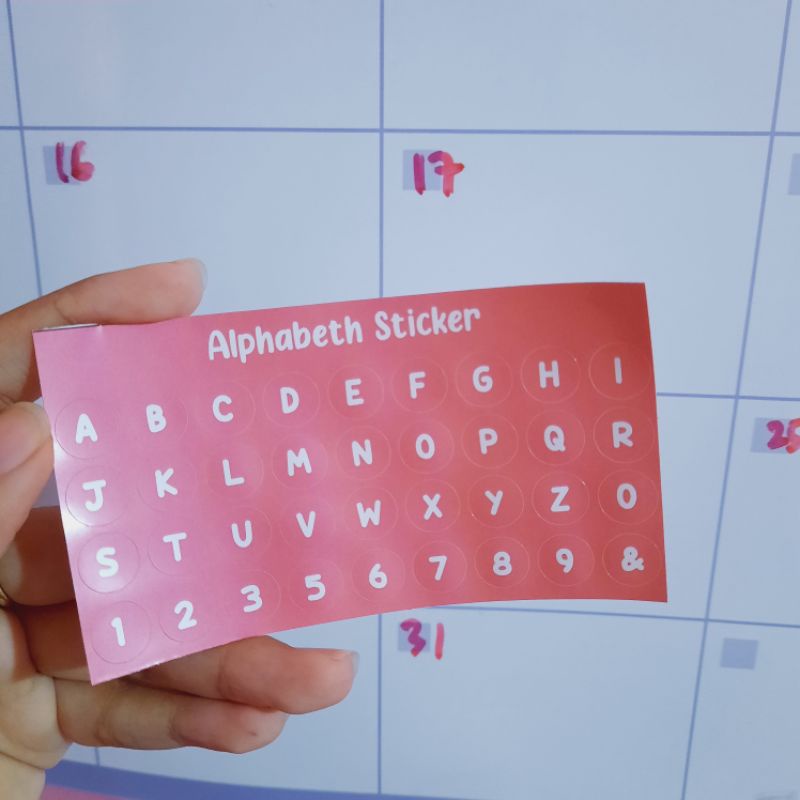 Jual Sticker Alphabet Numeric Stiker Tulisan Angka Jurnal Scrapbook | Shopee Indonesia