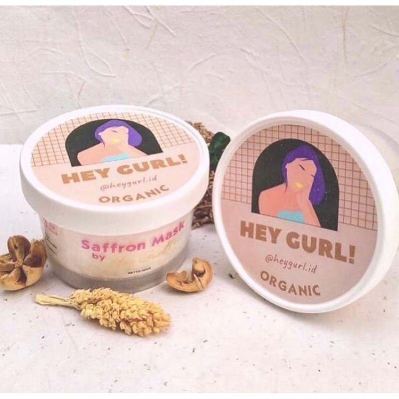 Jual MASK SAFFRON HEY GURL!! (Free spatula+kuas) | Shopee Indonesia