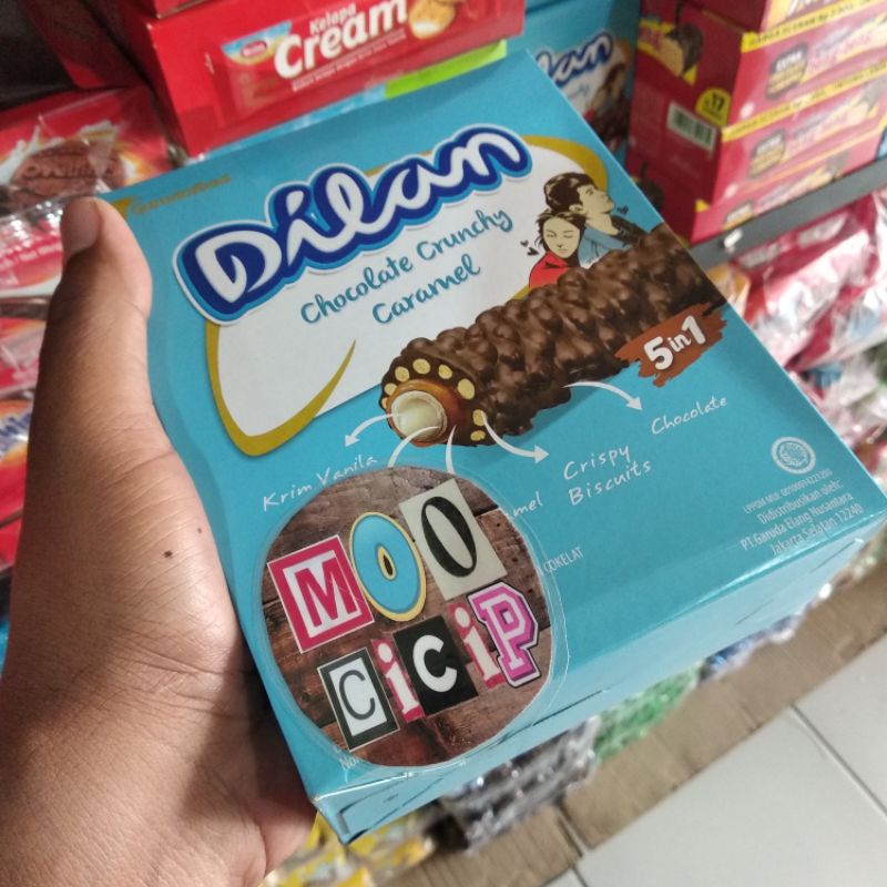 Jual JAJANAN DILAN CRUNCHY CHOCO CARAMEL 1 PACK ISI 12 | Shopee Indonesia