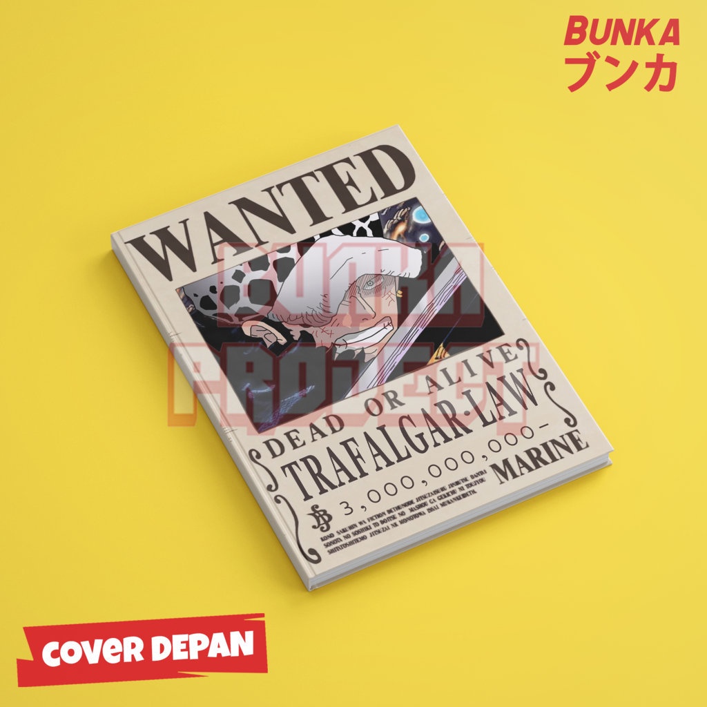 Jual Notebook Anime Wanted One Piece Character Bounty Hardcover A5 ...