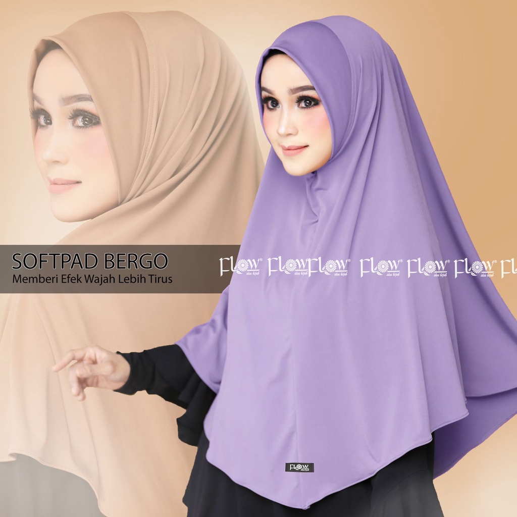 Jual Jilbab Instan Bergo Softpad Ori Flow | Shopee Indonesia