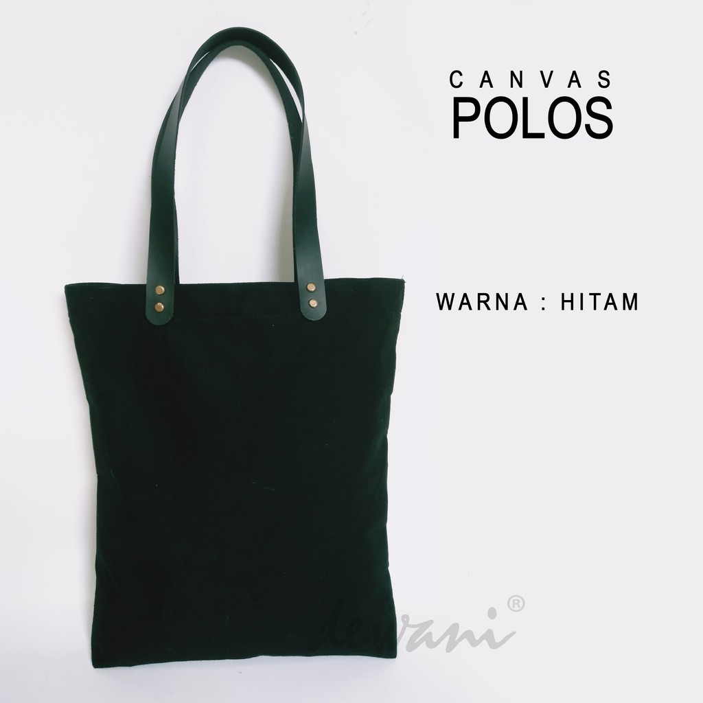 Jual Dewani - Totebag Canvas Hitam Polos Tas Kanvas Simple | Shopee ...