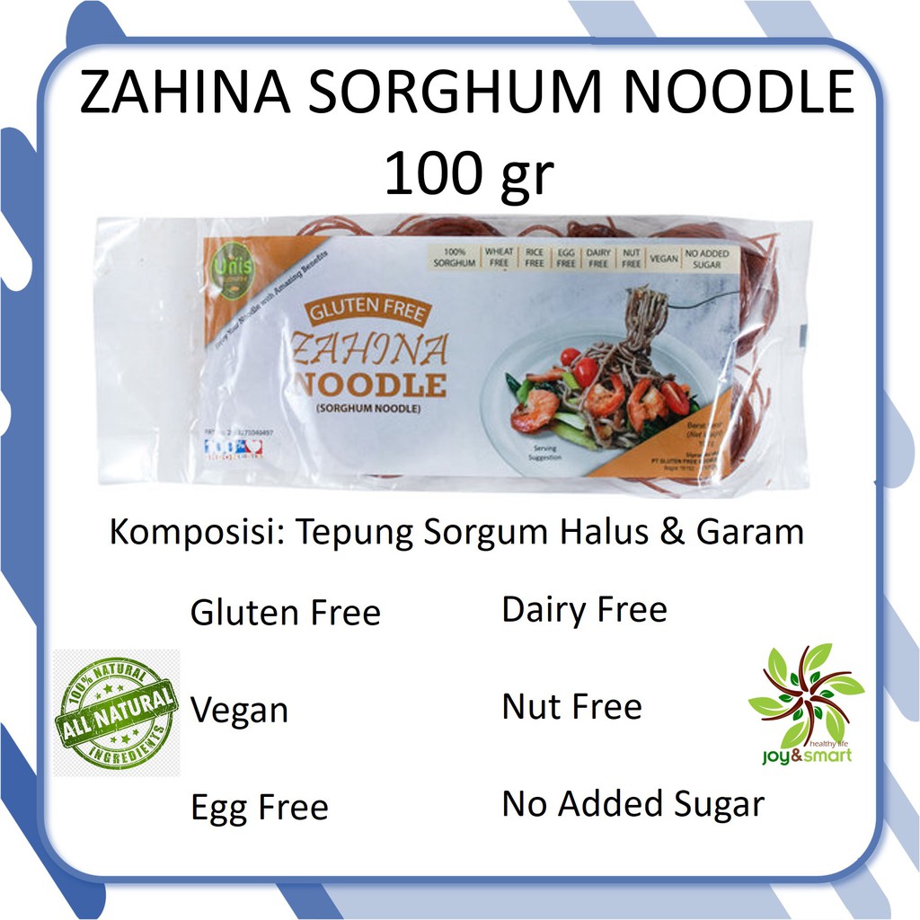 Jual Joy Smart Healthy Mie Sorghum Zahina Noodle Unis Bebas Gluten ...