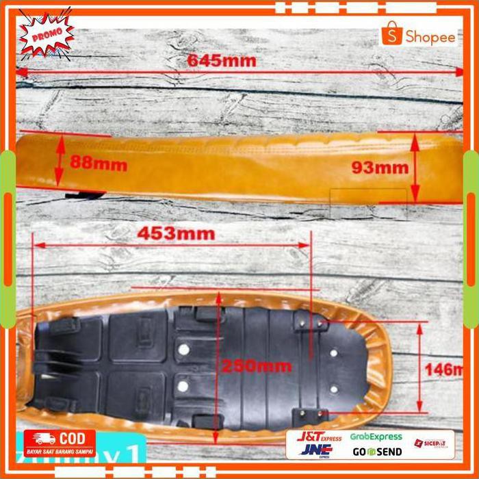Jual C*O*D Jok Motor Universal Model Caf Racer Retro Warna Hitam ...